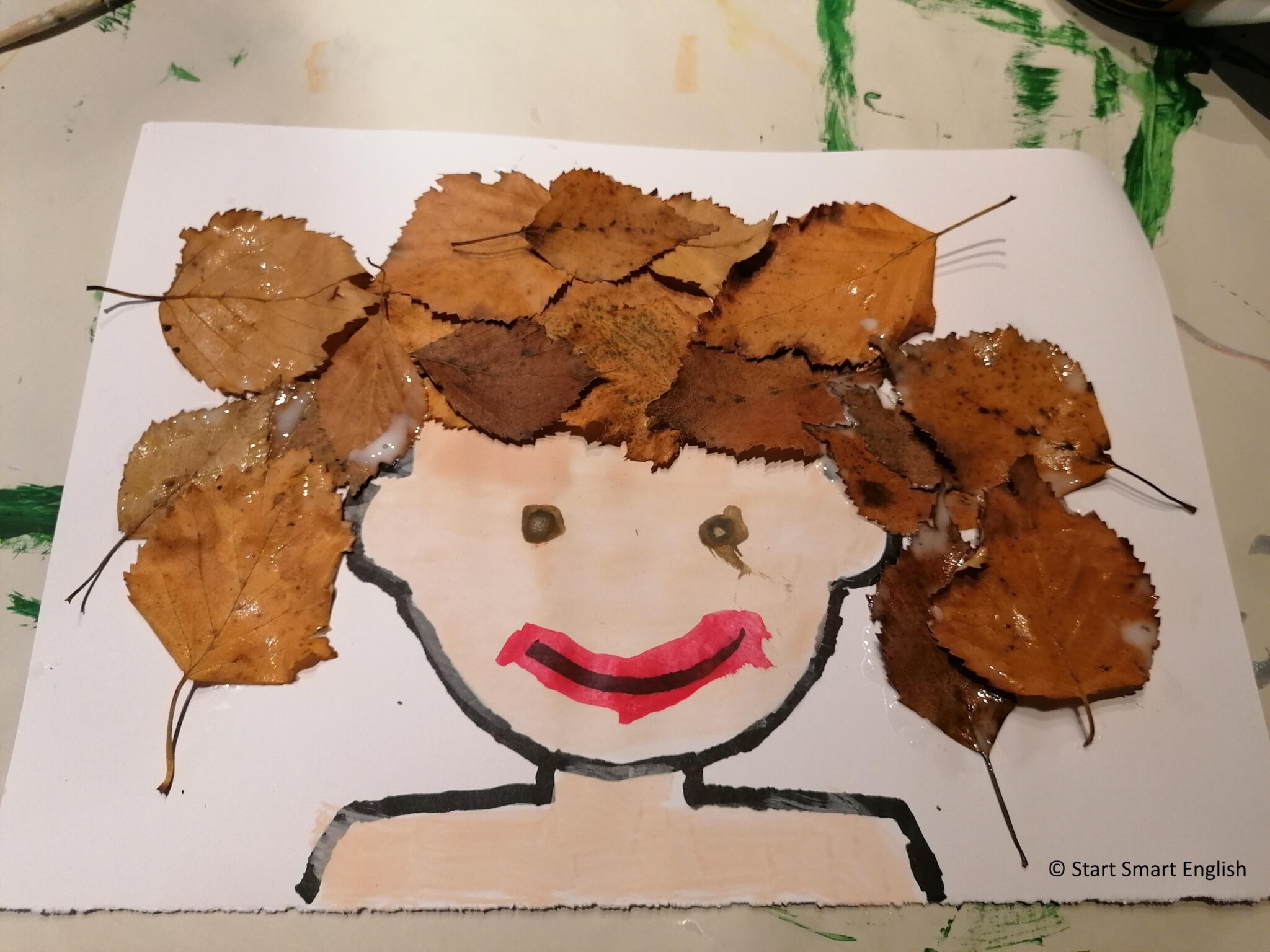Autumn Leaf Hair Craft- Free Printable ESL Activity for Kids